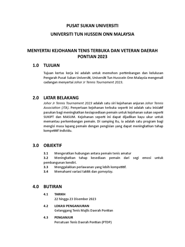 Contoh Kertas Kerja | PDF