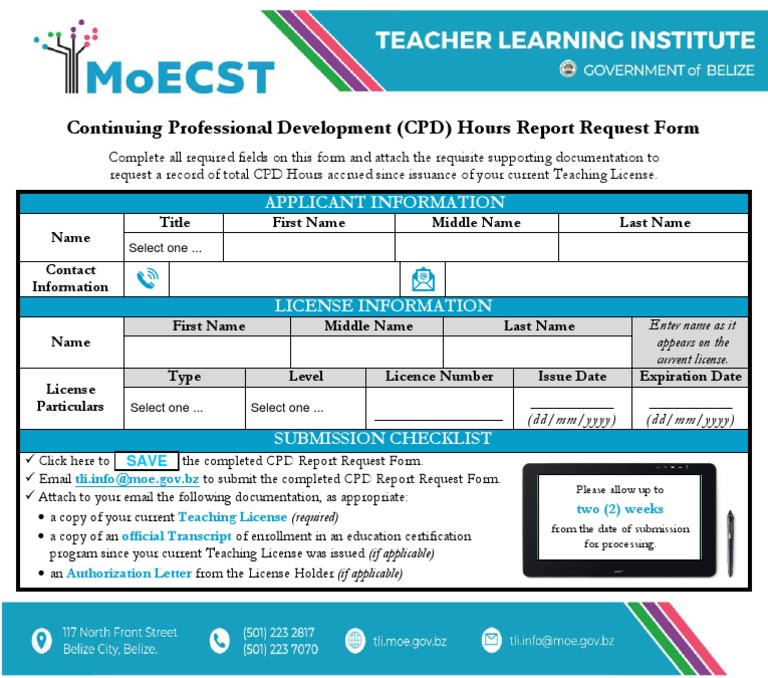 TLI CPD Hours Request Form | PDF