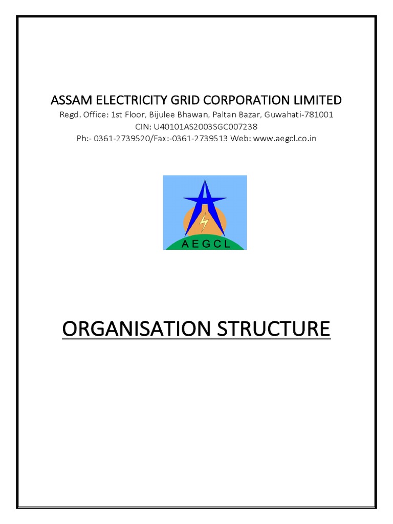 AEGCL Organizational Structure Overview | PDF | Business | Business ...