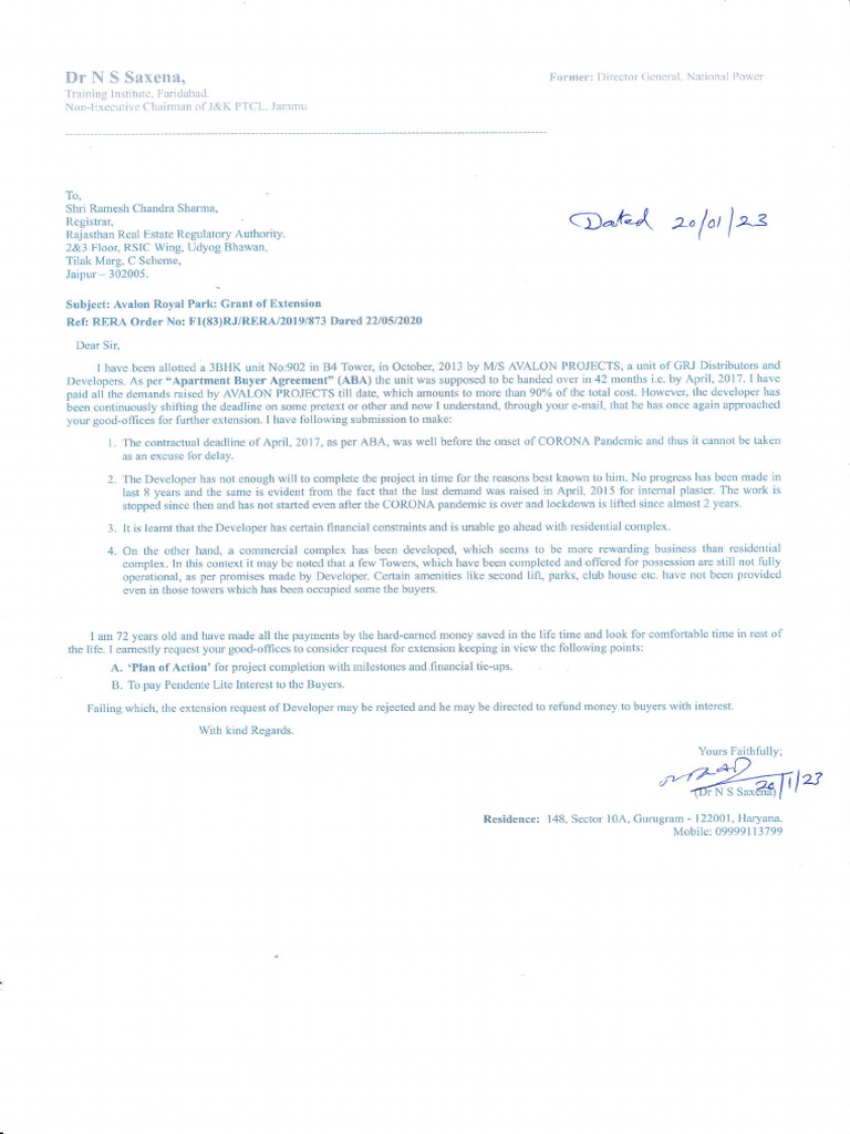 RERA Letter NSS | PDF | Economies