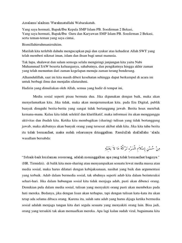 Kultum Menjaga Lisan | PDF