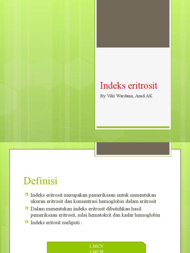 Indeks Eritrosit | PDF