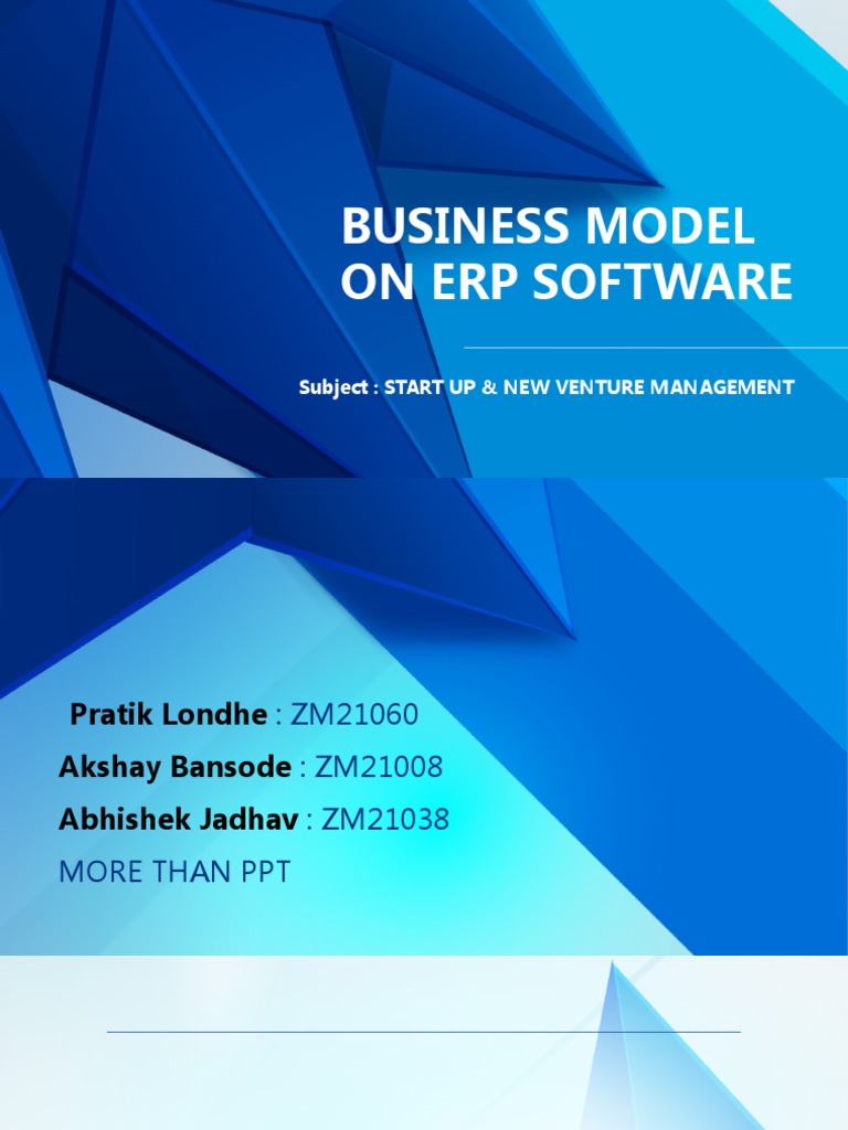 Business Model Erp2.0 | PDF | Enterprise Resource Planning | Business Model