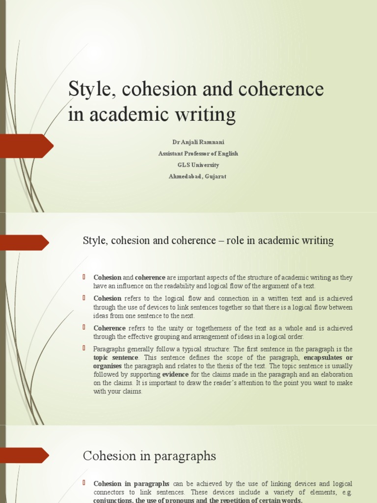 Style, Cohesion and Coherence | PDF | Argument | Word