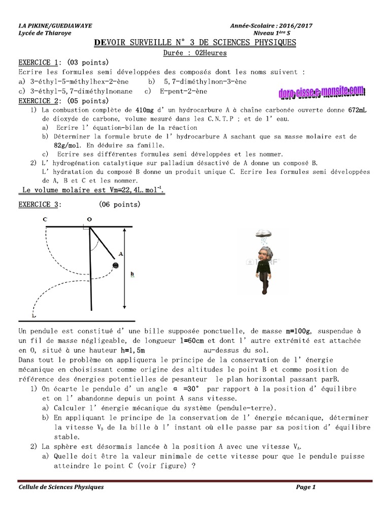 Devoir N 3 SP 2ere s2 LDT 2016 2017 | PDF