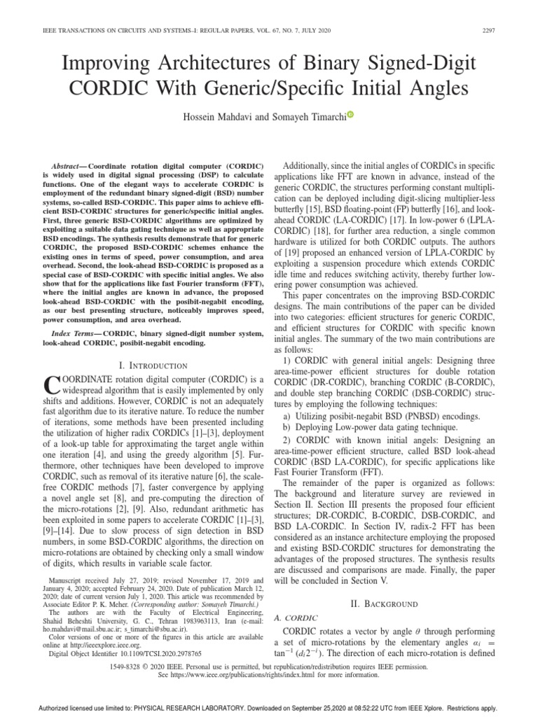 Power Computation Of Floating Point Numbers Pdf Fast Fourier Transform Algorithms