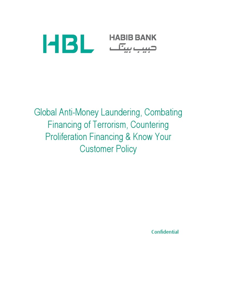 Global Aml CFT CPF and Kyc Policy 2022 | PDF | Money Laundering | Identity Document