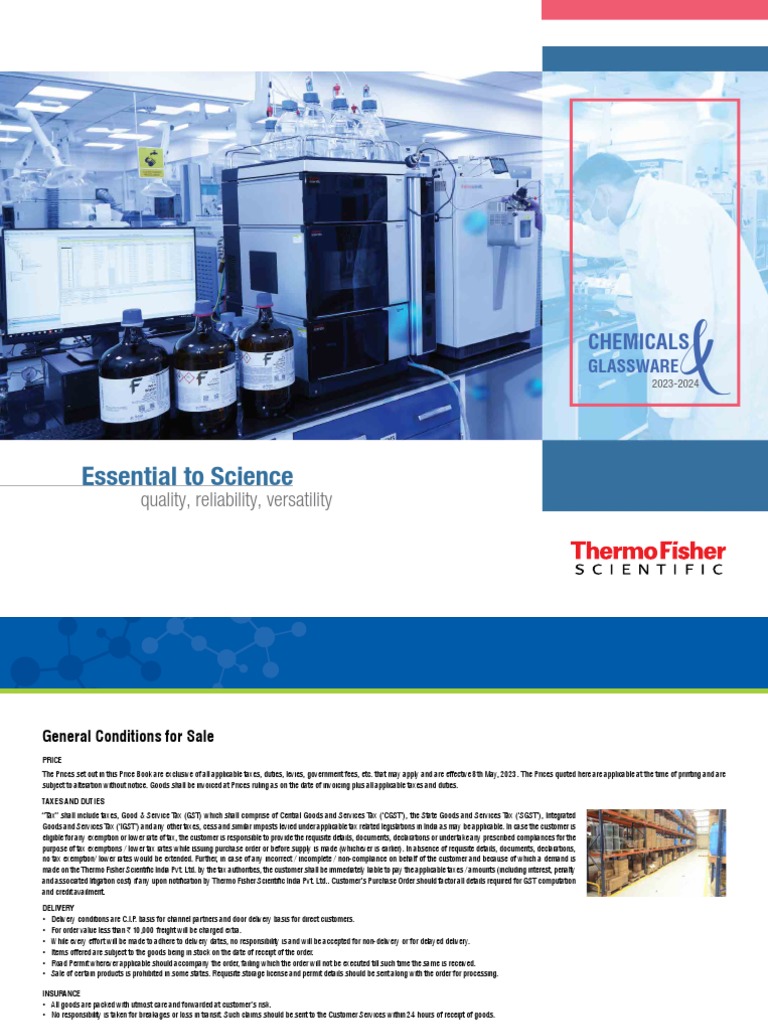 Qualigens Pricelist 2023-24 | PDF | Gas Chromatography | Taxes