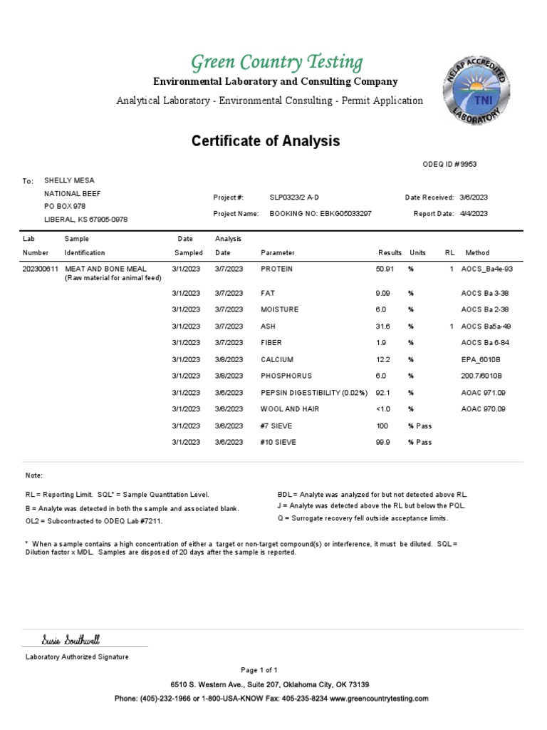 Coa 23-054 | PDF | Physical Sciences | Chemistry