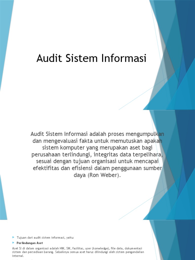 Audit Sistem Informasi: Tujuan dan Pendekatan | PDF