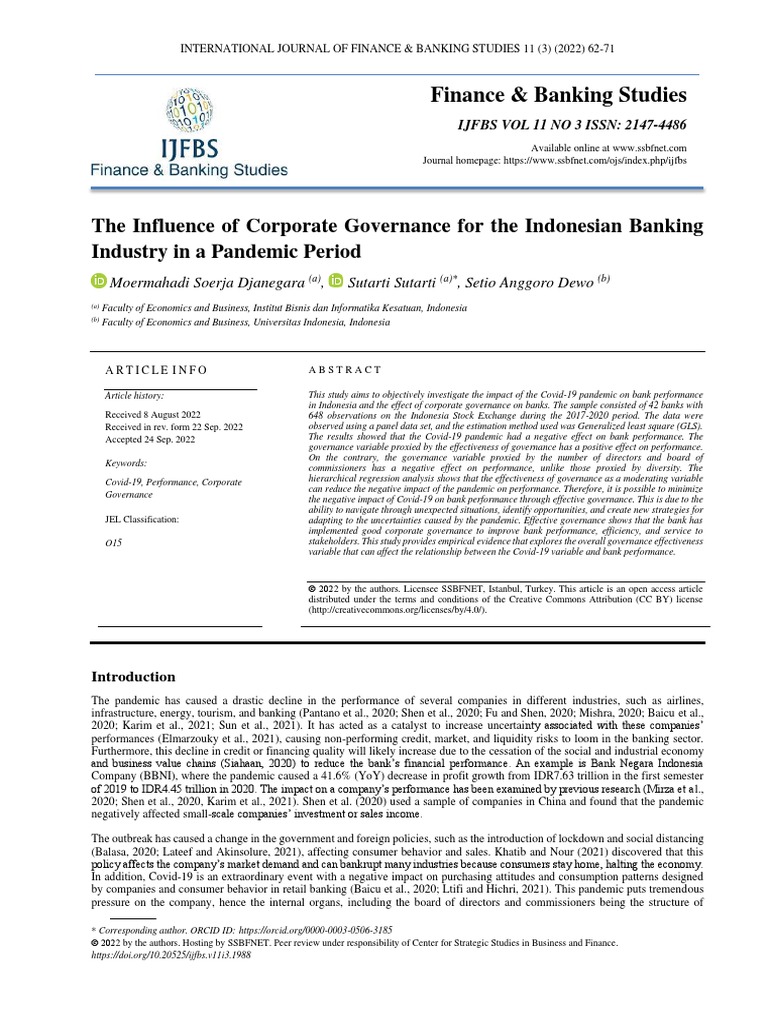 Corporate Governance in Indonesian Banks | PDF | Governance | Banks