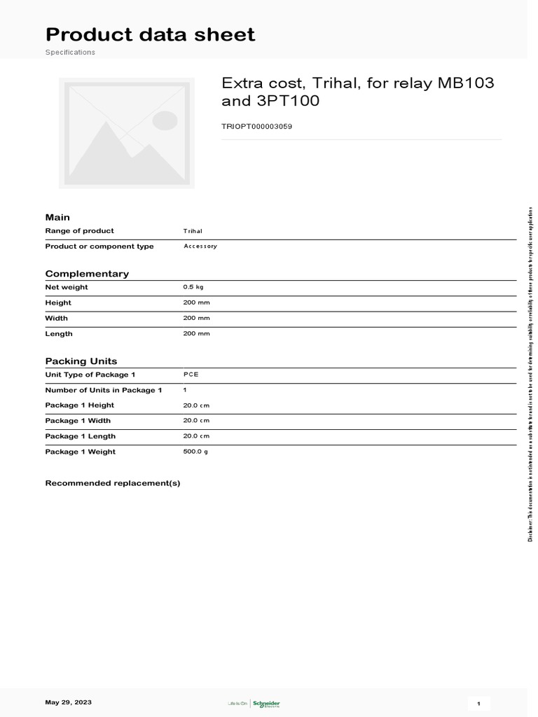 Trihal TRIOPT000003059 | PDF