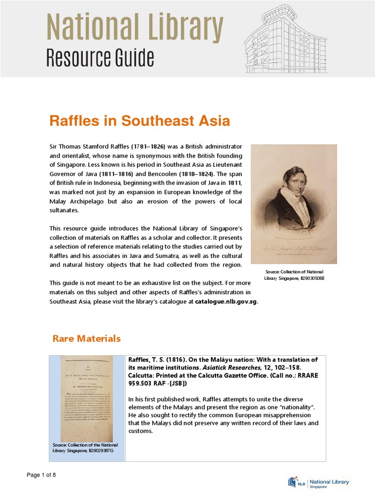 Raffles in Southeast Asia - Resource Guide | PDF