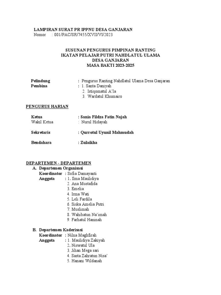 01 LAMPIRAN Surat Rekom Ganjaran | PDF