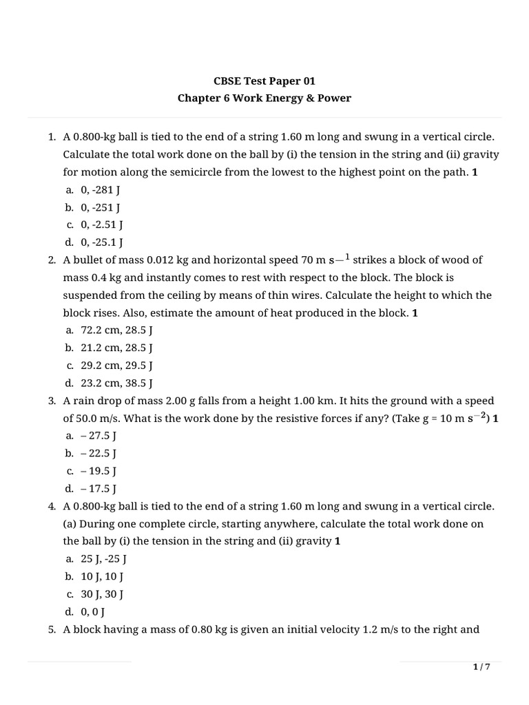 Work Energy | PDF | Collision | Gases
