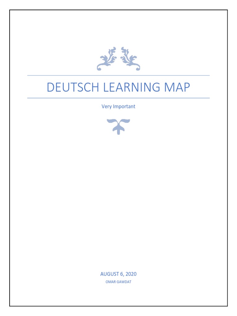 DEutsch Learning MAp - Deutsch Map | PDF