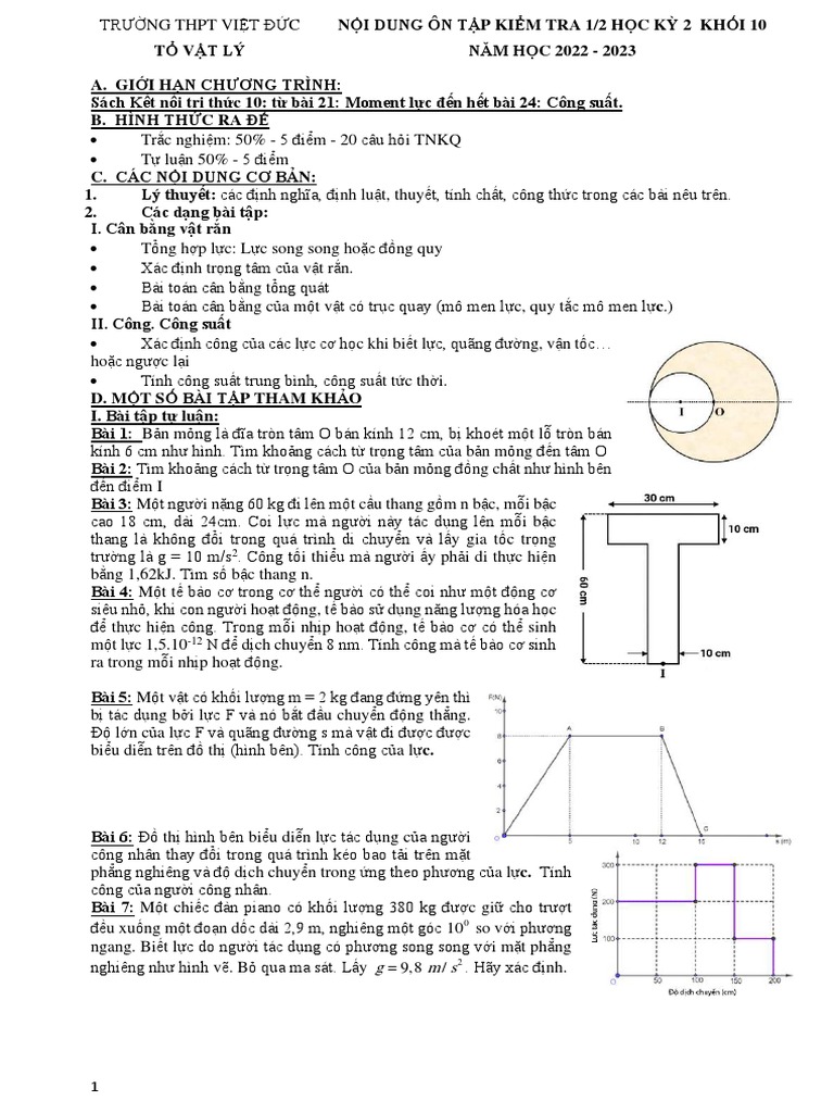 De Cuong On Tap Giua Hoc Ki 2 Mon Vat Li 10 Ket Noi Tri Thuc | PDF