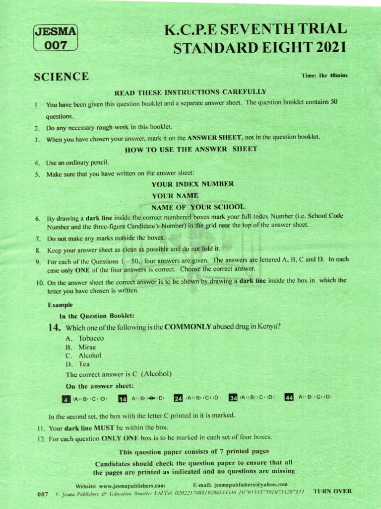 SCIENCE STD 8 JESMA 007 Teacher - Co - .Ke | PDF