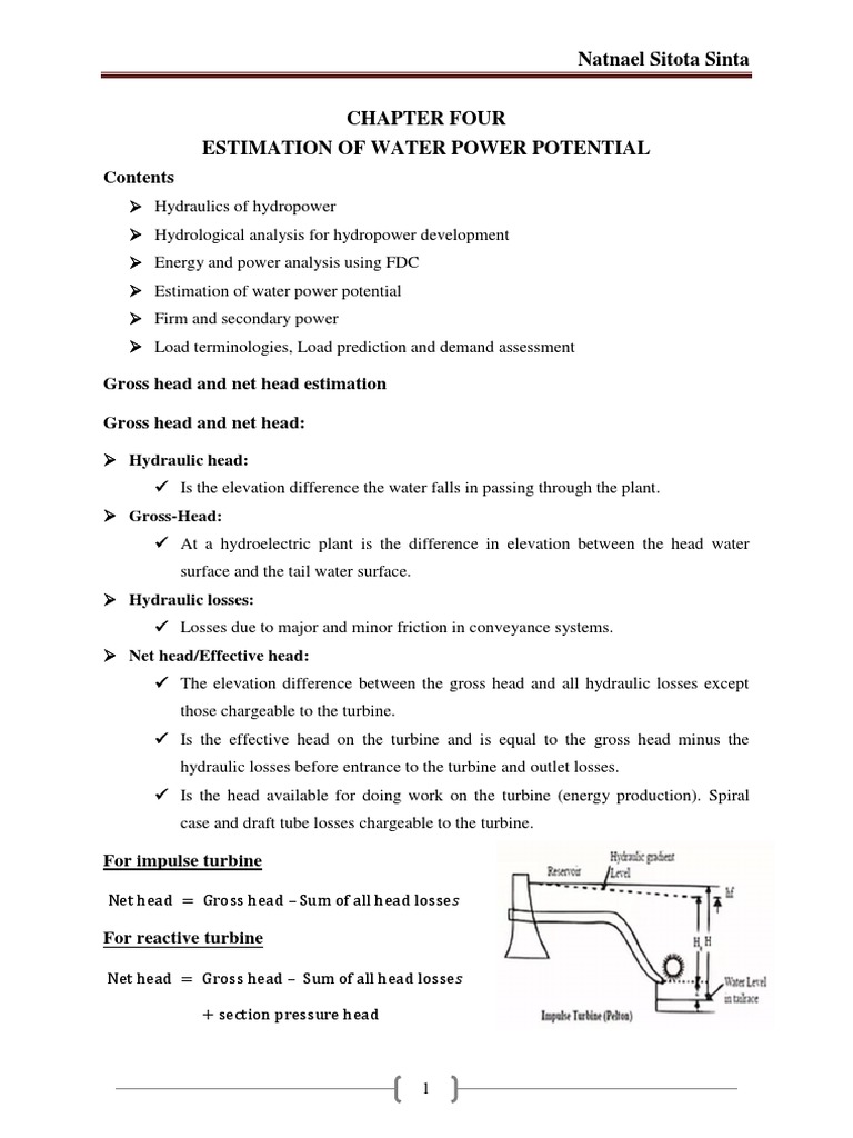Estimation of Water Power Potential | PDF | Power Station | Hydropower