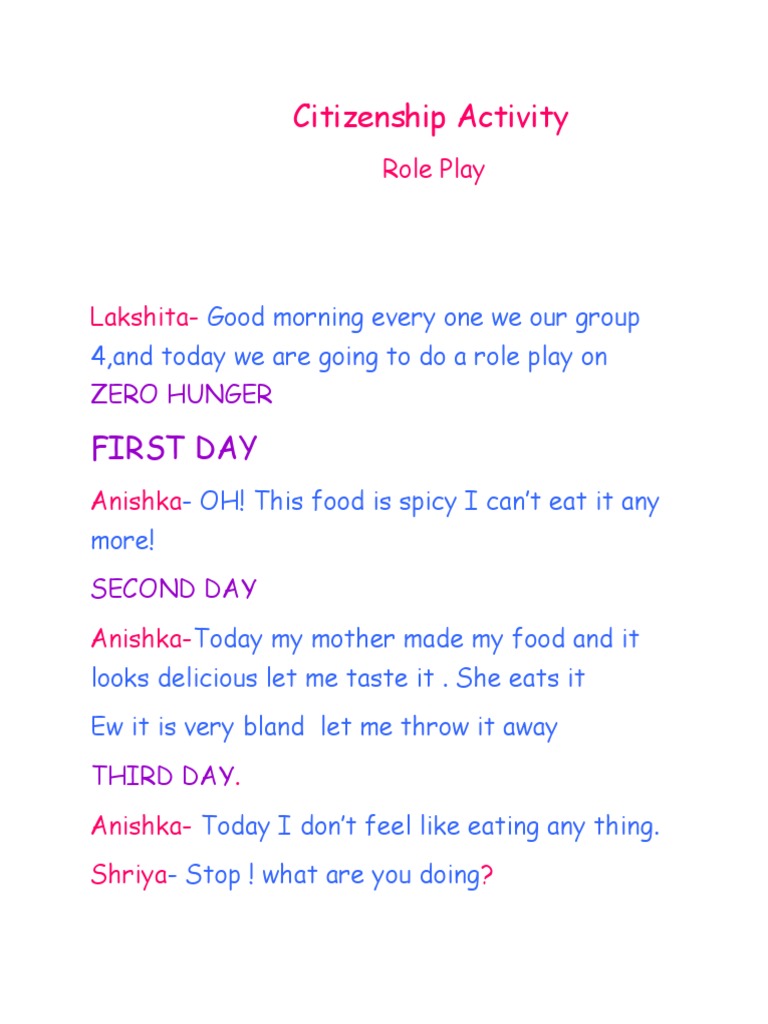 Role Play | PDF