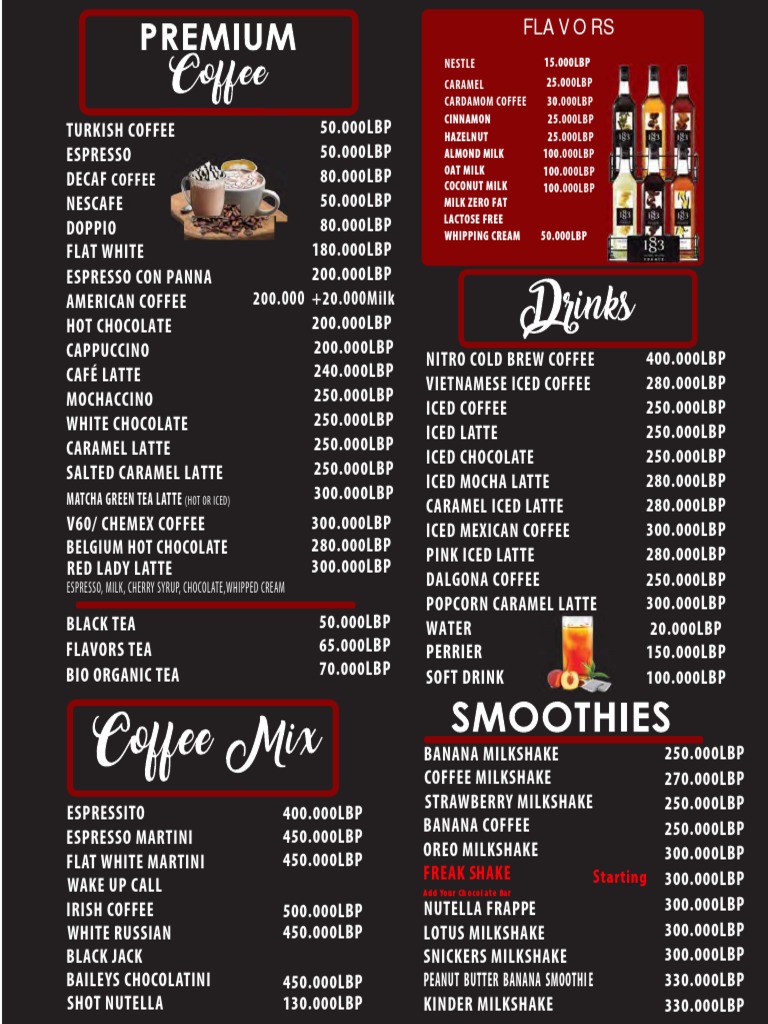 Coffee Trail | PDF | Milkshake | Coffee