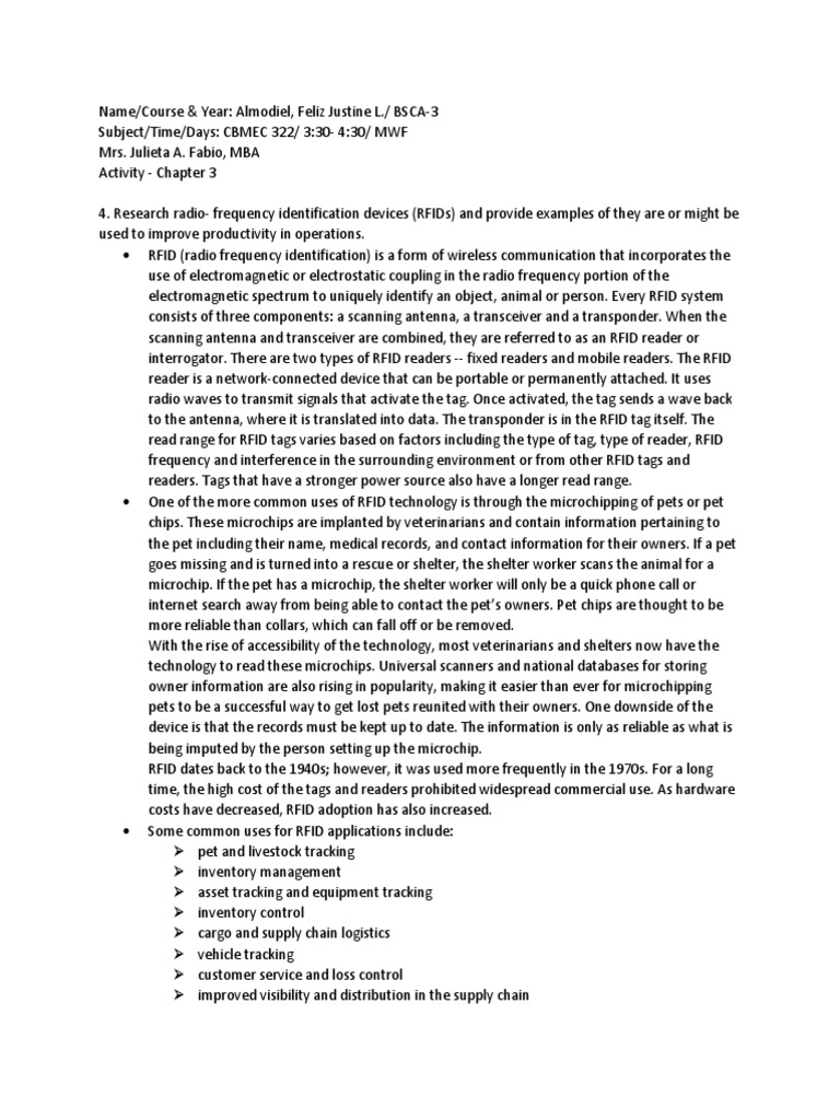 Chapter 3 Problems and Activities | PDF | Radio Frequency ...