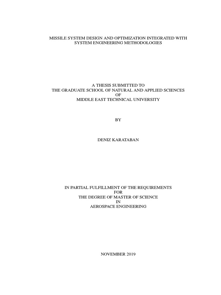 Missile System Design and Optimization Integrated With System ...