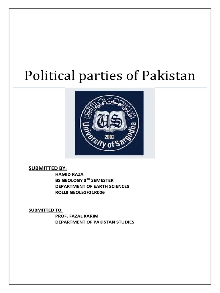 Political Parties of Pakistan | PDF | Nawaz Sharif | Benazir Bhutto