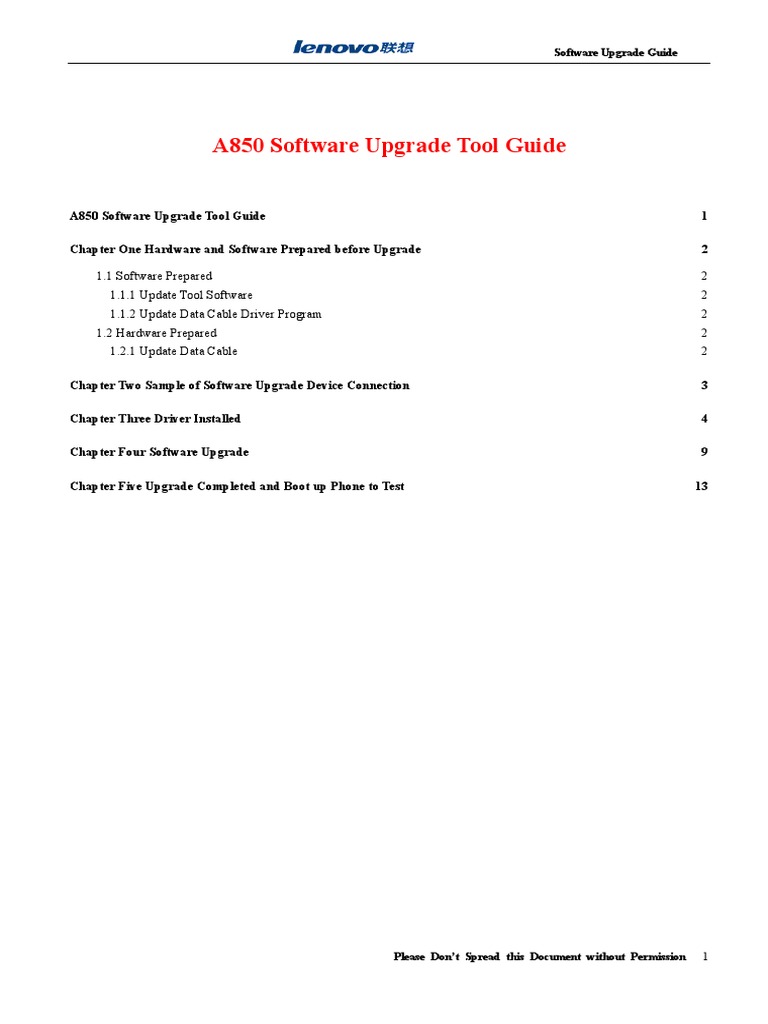 A850 Software Upgrade Guide | PDF