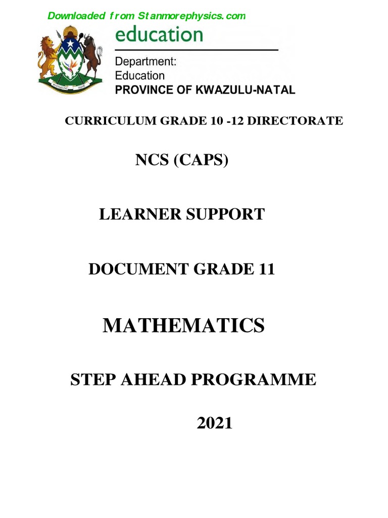 Grade 11 Mathematics Support Guide | PDF | Asymptote | Function ...