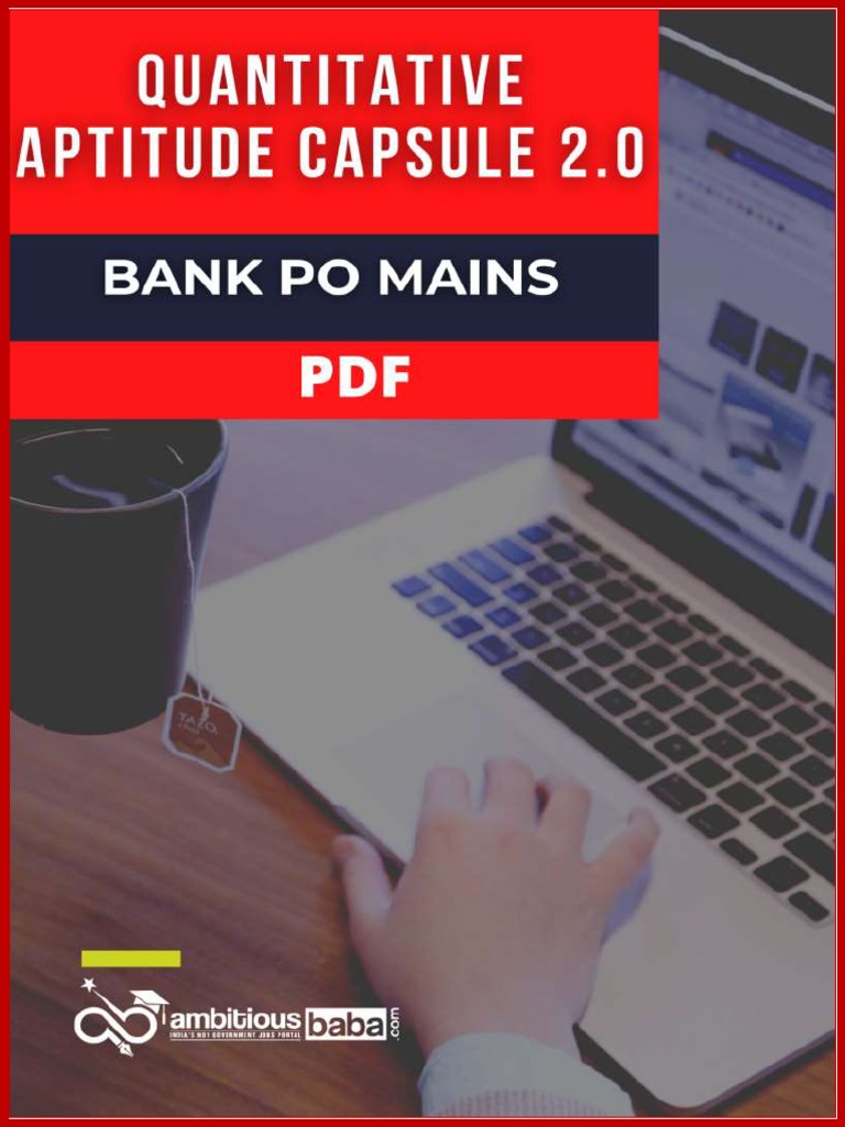 Quantitative Aptitude Capsule 2.O For Bank PO Mains PDF | PDF | Area | Rectangle