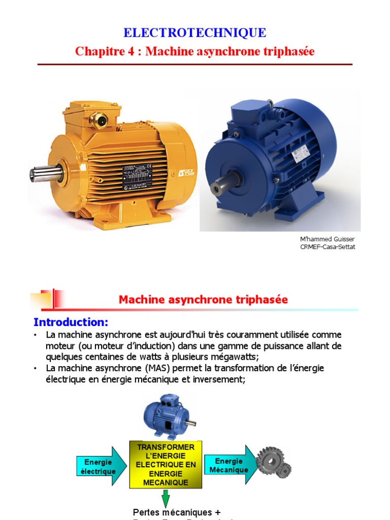 Chapitre 4 - Machine Asynchrone | PDF | Générateur électrique ...