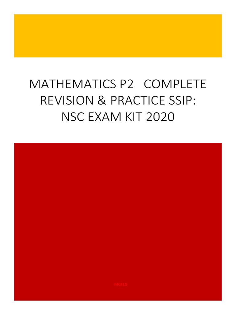 Mathematics p2 Exam Kit 2020 | PDF | Rectangle | Mathematics