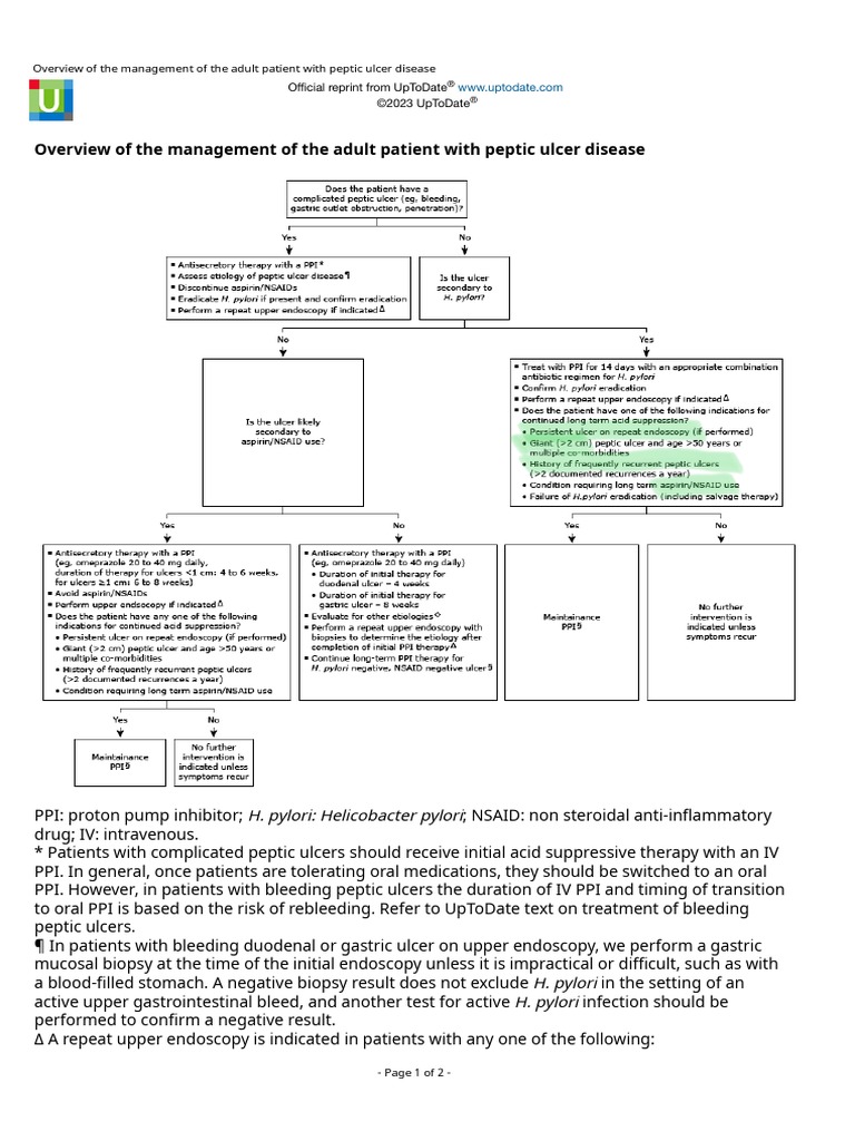 Management Peptic Ulcer Disease | PDF