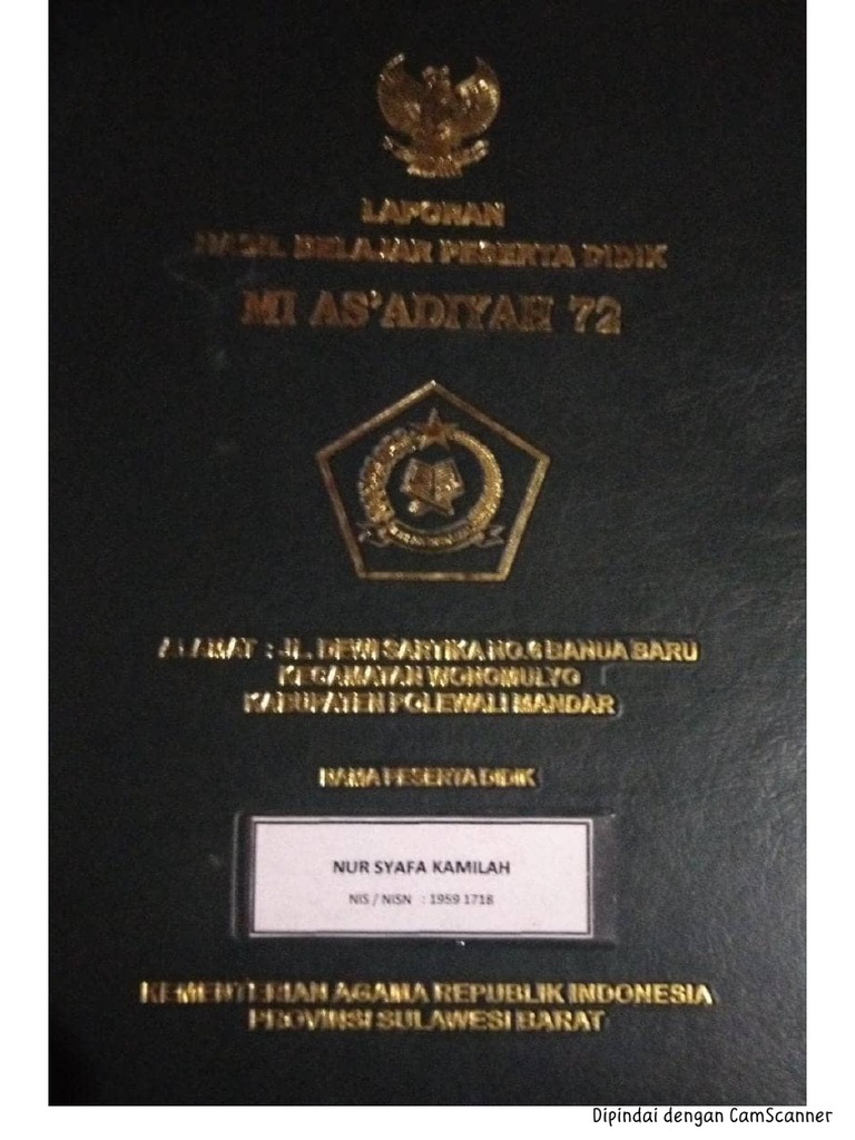 Contoh Cover Raport Pesantren | PDF