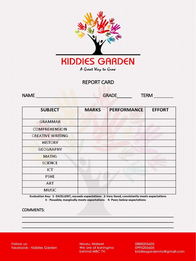 Report Card Template | PDF