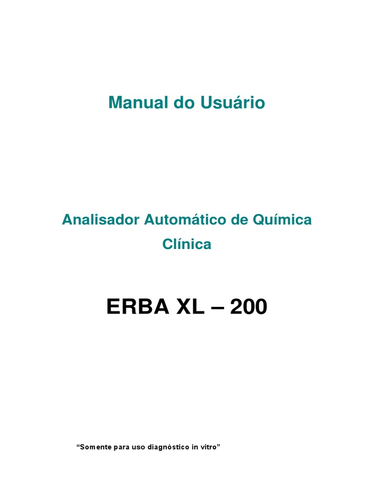 Manual-do-Usuário-Erba-XL-200 | PDF | Cor | Luz