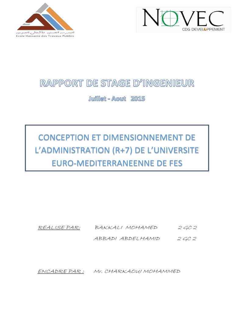 Conception de l'Administration R+7 à Fès | PDF | Fondation ...