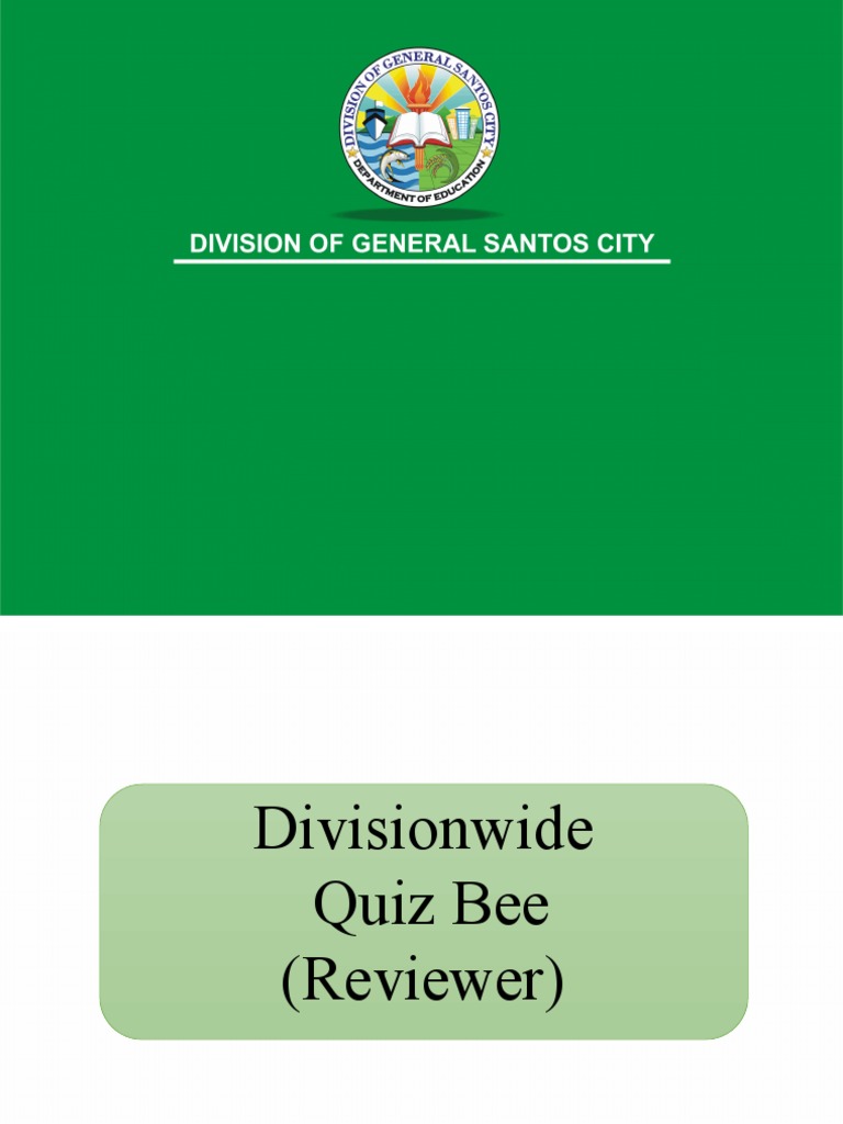Divisionwide Quiz Bee Reviewer | PDF