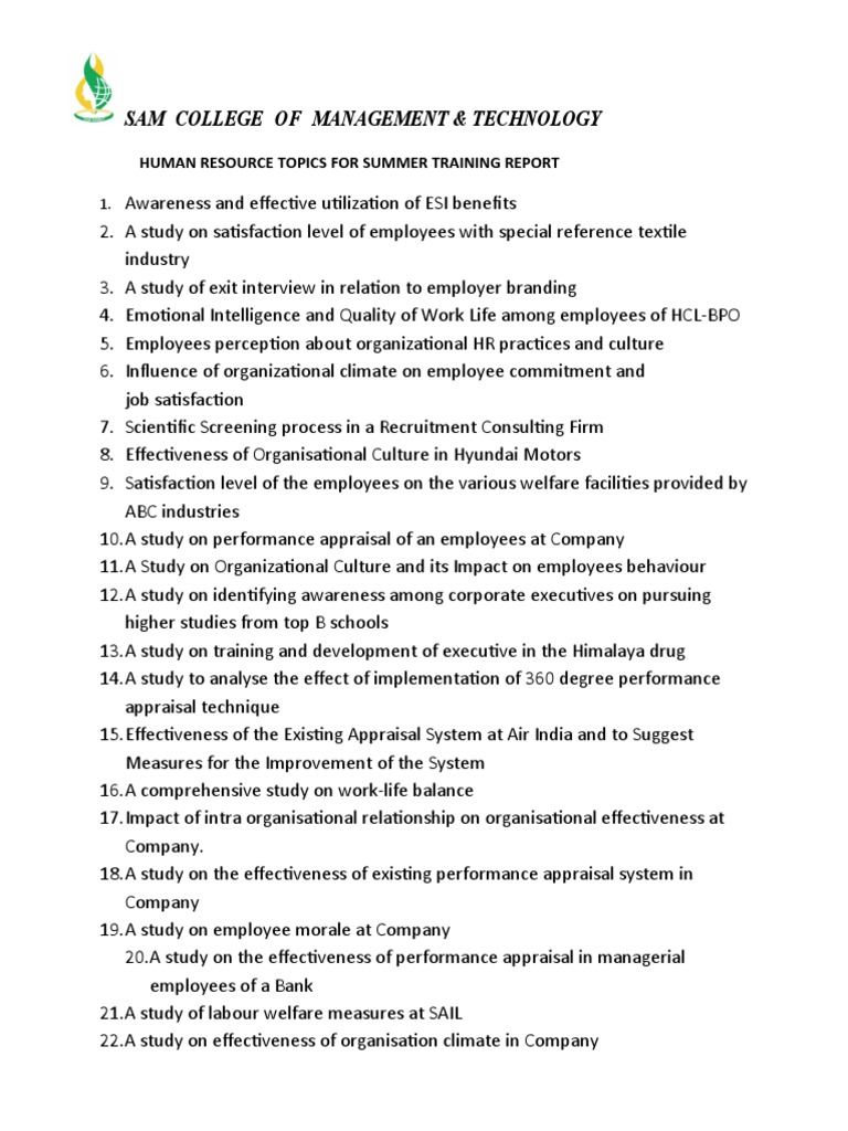 Summer Training Report Topic | PDF | Retail | Marketing