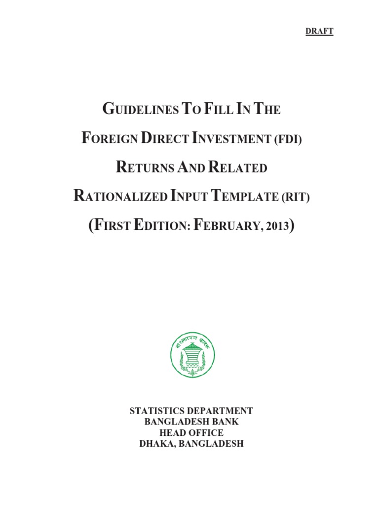 FDI Retun Filling Guidelines | PDF | Bonds (Finance) | Securities (Finance)