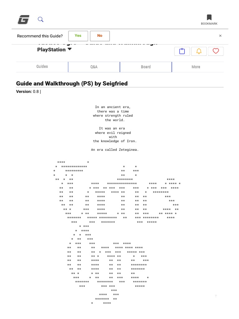 Tactics Ogre - Guide and Walkthrough - PlayStation - by Seigfried ...