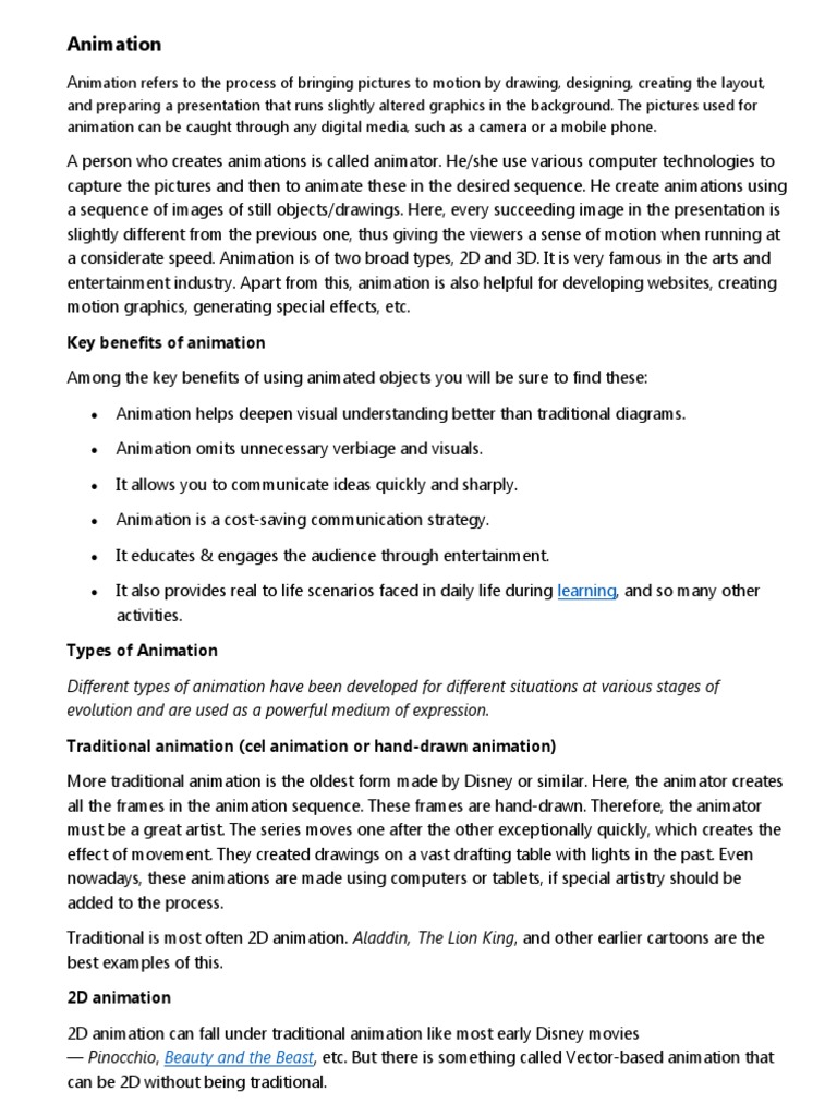 Animation Pdf Animation 3 D Computer Graphics