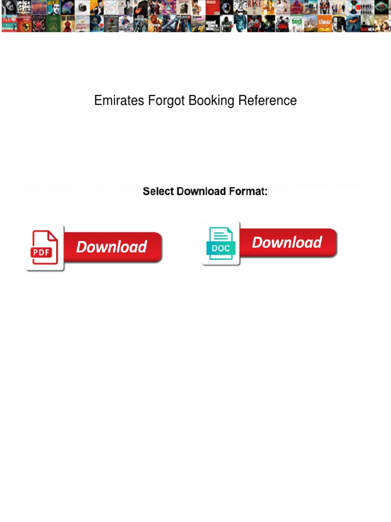 Emirates Forgot Booking Reference | Download Free PDF | United Arab ...