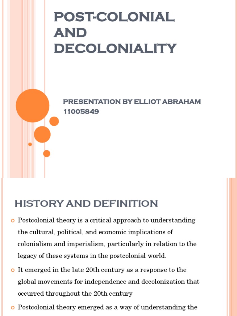 Postcolonialism and Decoloniality Explained | PDF | Postcolonialism ...
