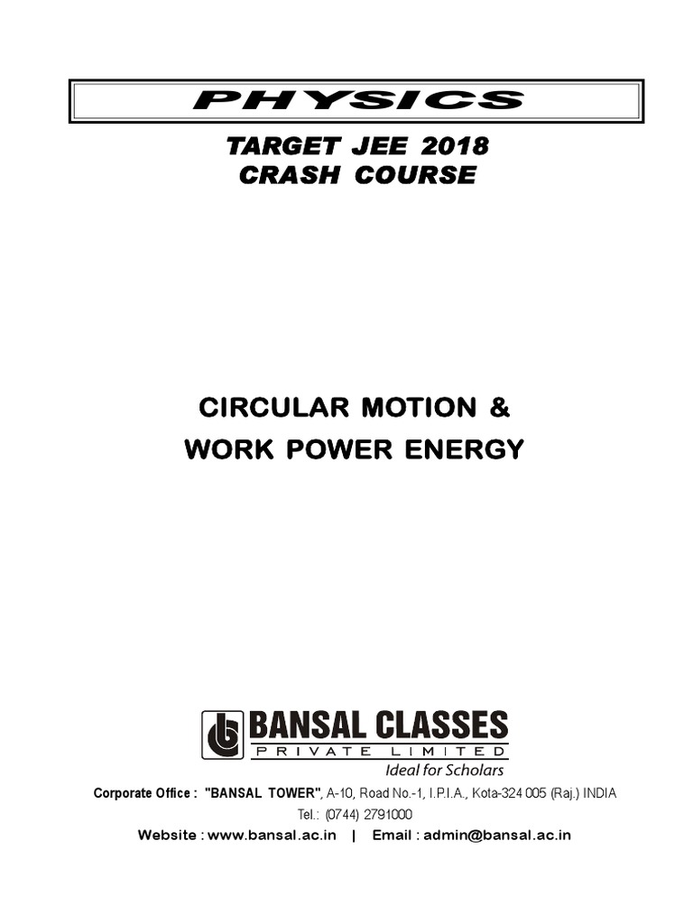 Circular Motion and Energy Concepts | PDF | Acceleration | Force