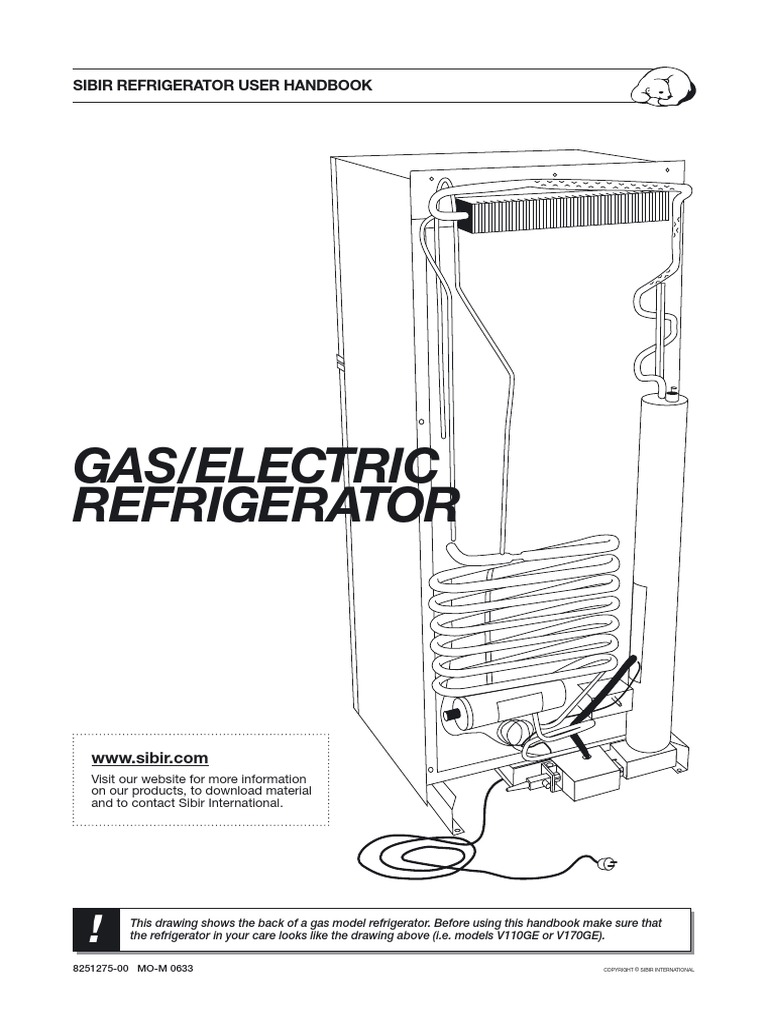 Gas/Electric Refrigerator: Sibir Refrigerator User Handbook | PDF ...