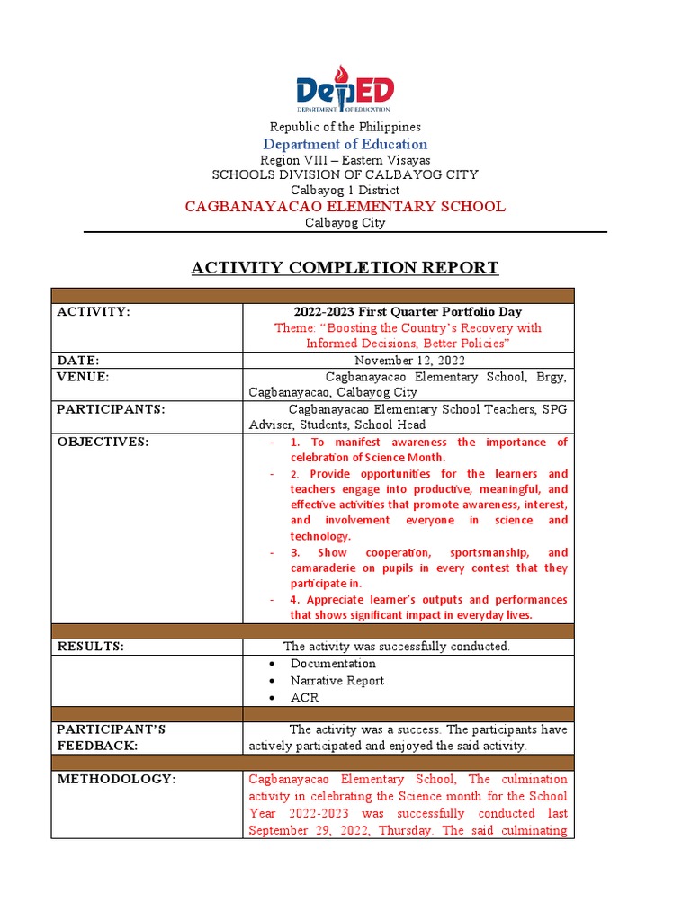 Accomplishment Report On Mathematics 2022 | PDF | Cognition | Learning