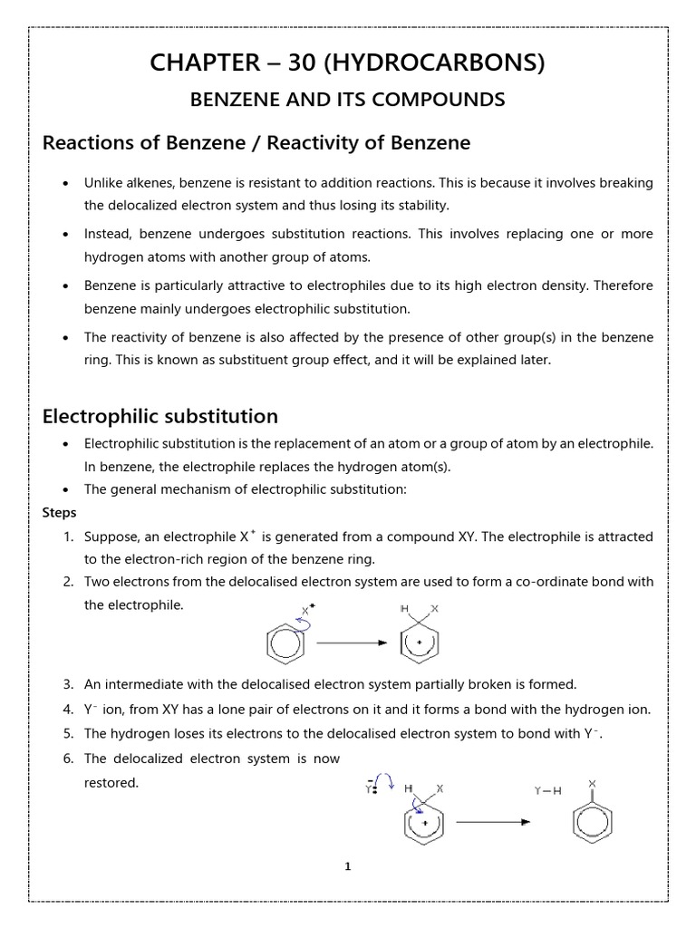 Benzene | PDF | Chemical Reactions | Benzene