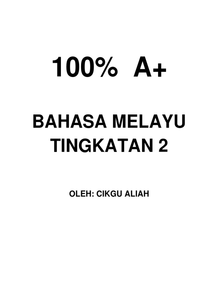 Latihan 100% A BM Ting.2 | PDF